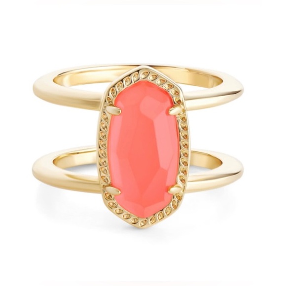 Kendra Scott | Jewelry | Kendra Scott Elyse Ring In Coral Illusion | Poshmark